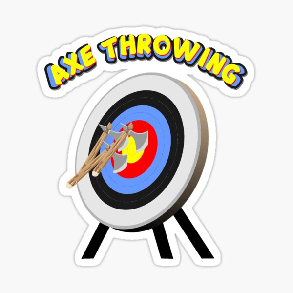"Axe Throwing" Sticker for Sale by Fun-Paf | Redbubble