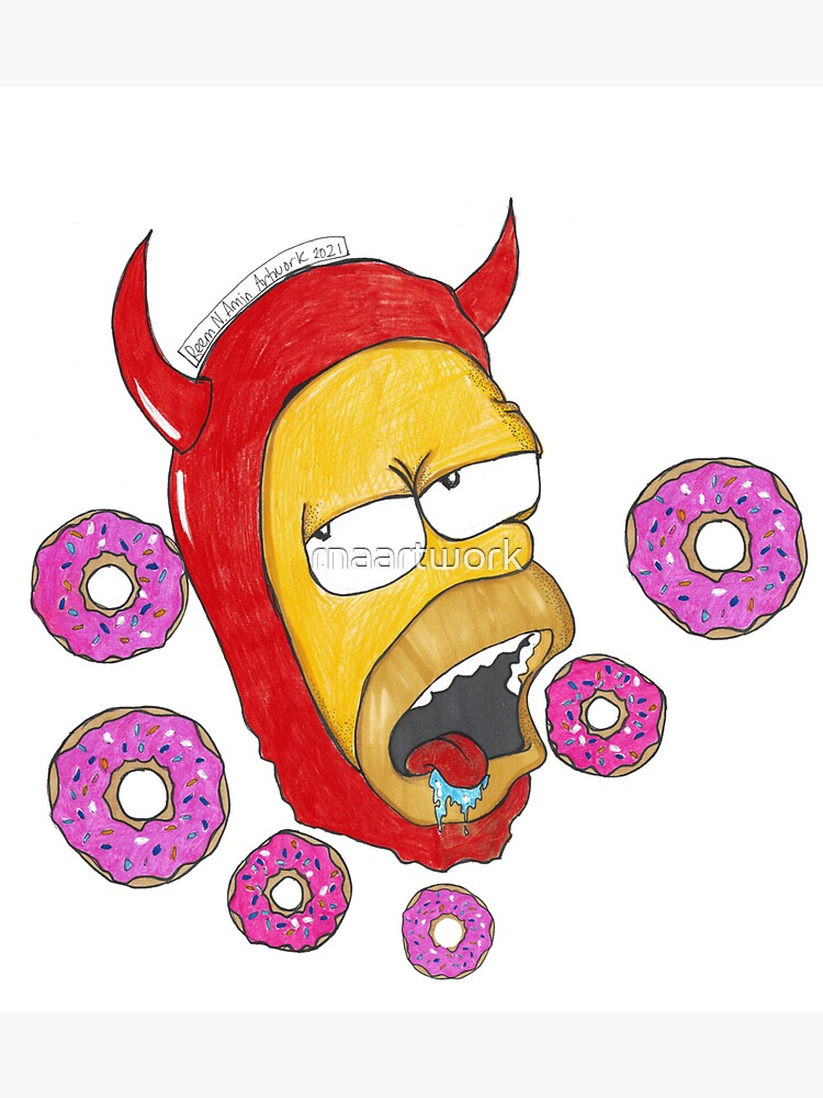 "devil's donuts" Sticker for Sale by rnaartwork | Redbubble