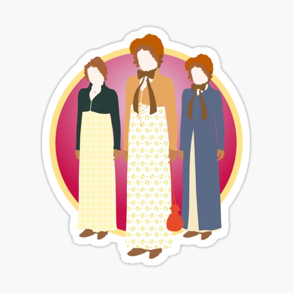 "Regency fashion and Elizabeth Bennet" Sticker for Sale by ...