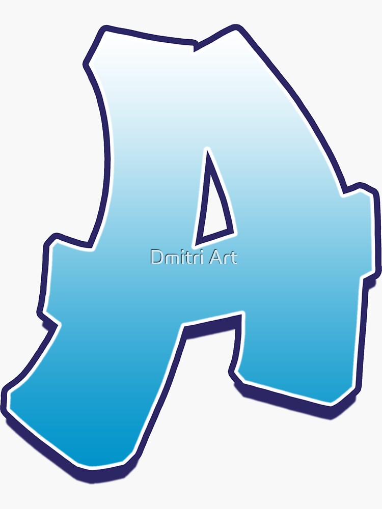 "Letter A Blue" Sticker for Sale by paintcave | Redbubble