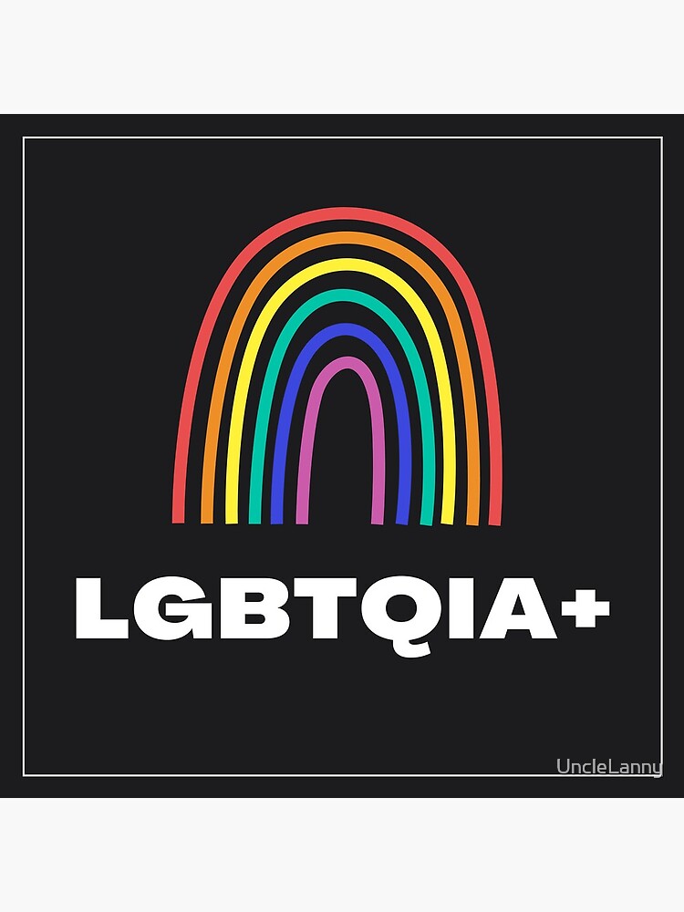 "LGBTQIA+ Rainbow with black background" Poster for Sale by UncleLanny ...