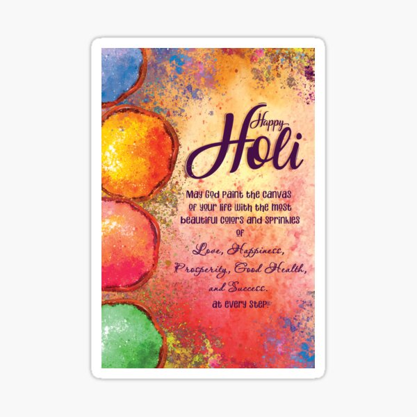 "Happy Holi" Sticker by DesiBoli | Redbubble