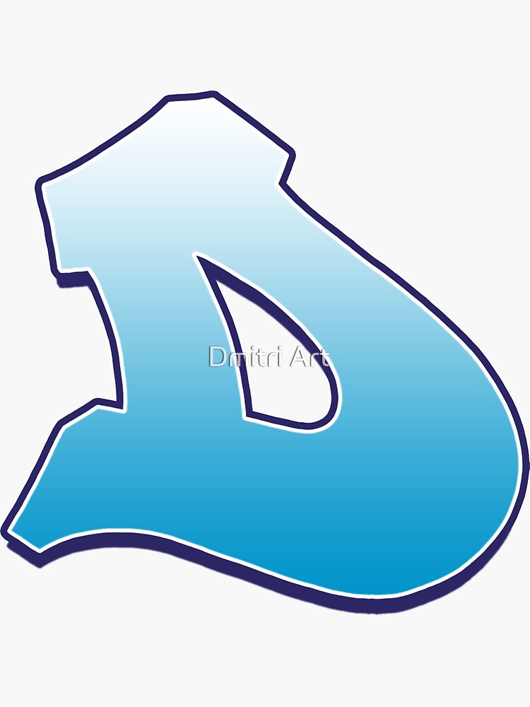 "Letter D Blue" Sticker for Sale by paintcave | Redbubble