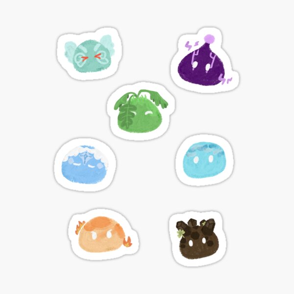 "Genshin Impact Slimes" Sticker for Sale by hugbeom | Redbubble