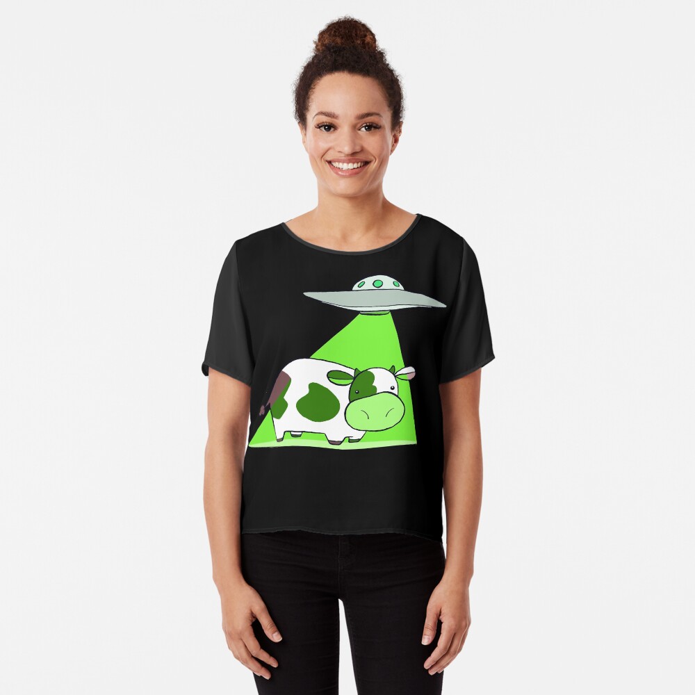 "Cow Alien Abduction" Sticker for Sale by SaradaBoru | Redbubble