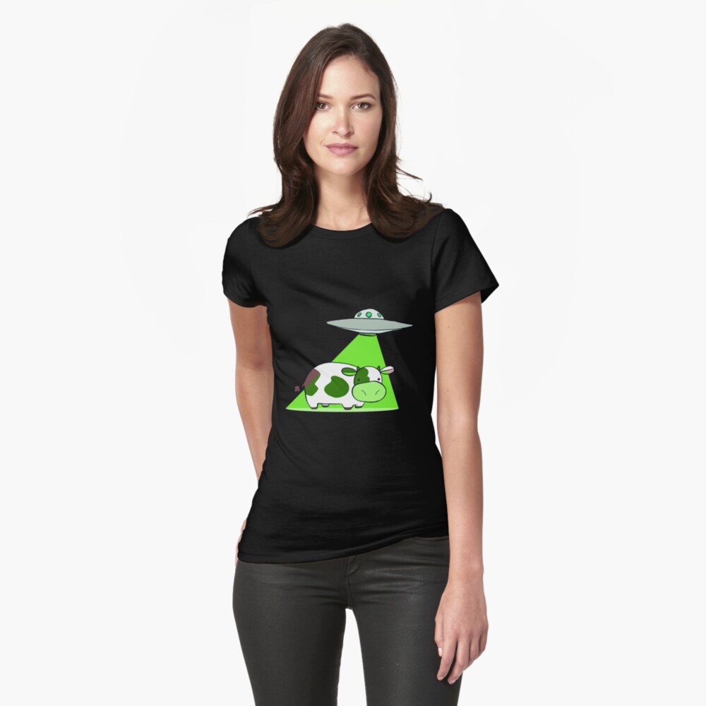 "Cow Alien Abduction" Sticker for Sale by SaradaBoru | Redbubble