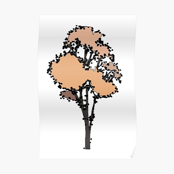 "Single Tree Light Brown" Poster for Sale by aykapor | Redbubble