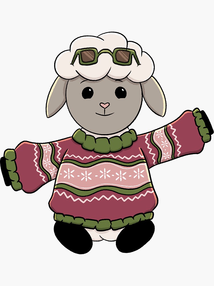 "Bibi and His New Sweater" Sticker by JJEcofriends | Redbubble