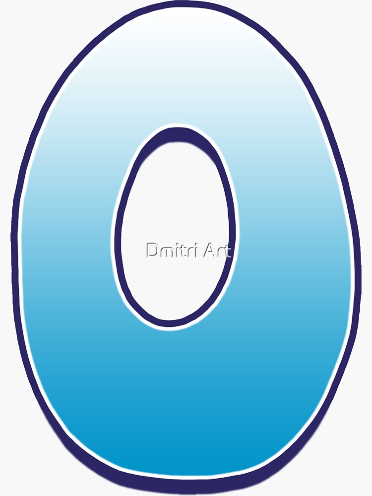 "Letter O Blue" Sticker for Sale by paintcave | Redbubble
