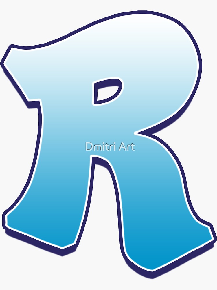 "Letter R Blue" Sticker for Sale by paintcave | Redbubble
