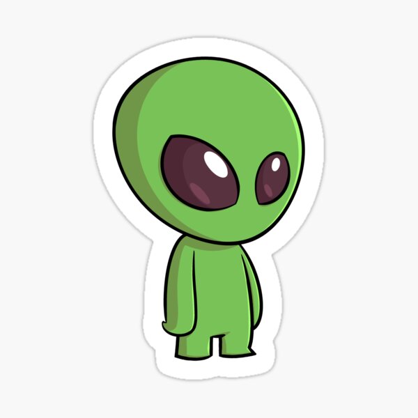 Pegatina «Amigo del espacio Chibi Alien» de SeanyPoo | Redbubble