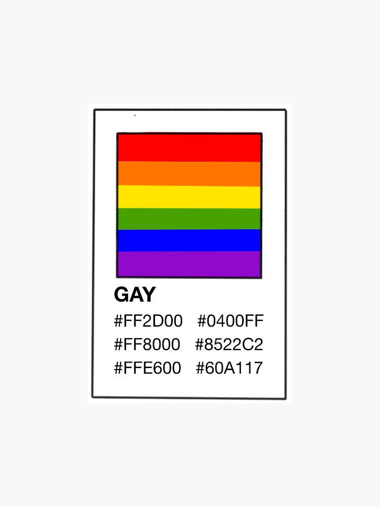 "Gay Pride Pantone Swatch" Sticker for Sale by sunnyside-arts | Redbubble