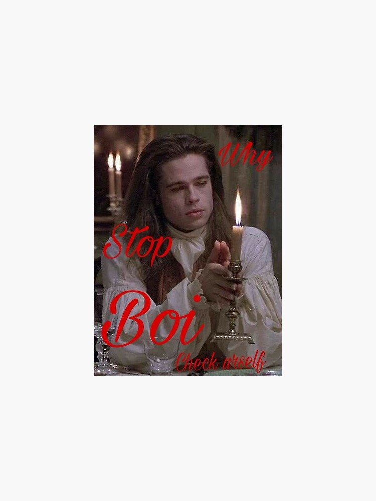 "Interview with a Vampire Meme" Sticker for Sale by DeviatedArt | Redbubble