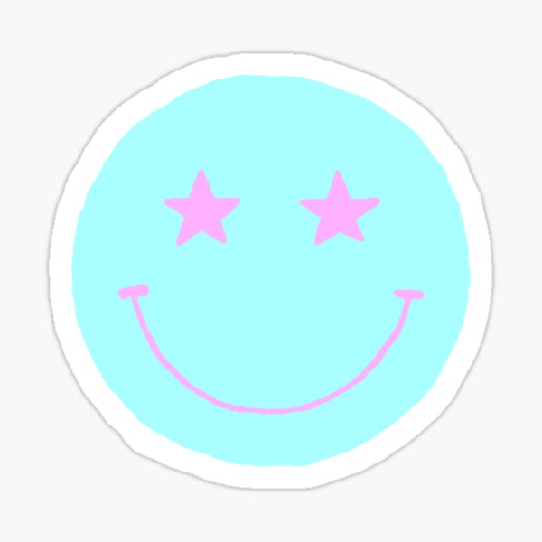 "preppy smiley face sticker " Sticker by gracehollowayy8 | Redbubble