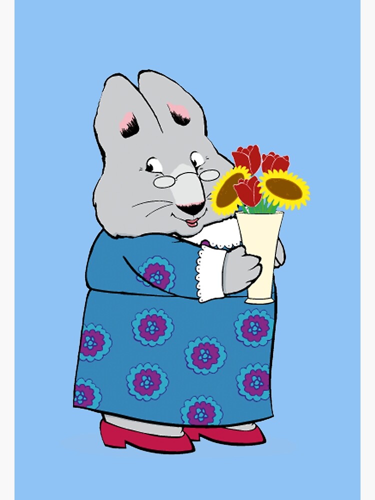 "Grandma Max and ruby with flowers" Poster by oldschool-kids | Redbubble