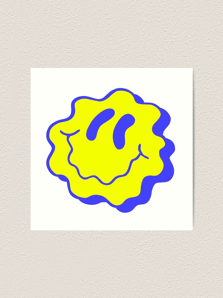 "Squiggly Smiley Face" Art Print for Sale by mollymarinara | Redbubble