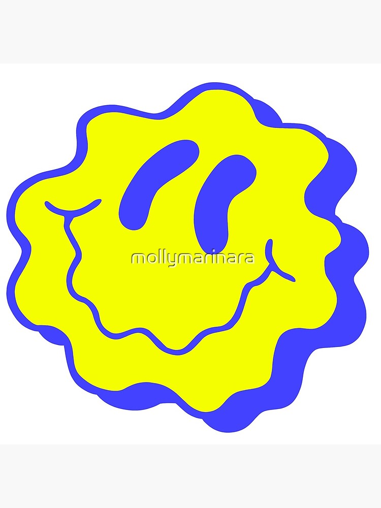 "Squiggly Smiley Face" Art Print for Sale by mollymarinara | Redbubble