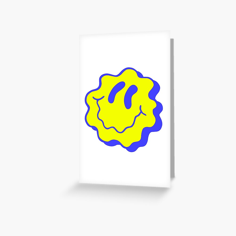 "Squiggly Smiley Face" Greeting Card for Sale by mollymarinara | Redbubble