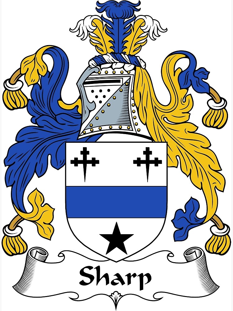 "Sharp Coat of Arms / Sharp Family Crest" Framed Art Print for Sale by ...