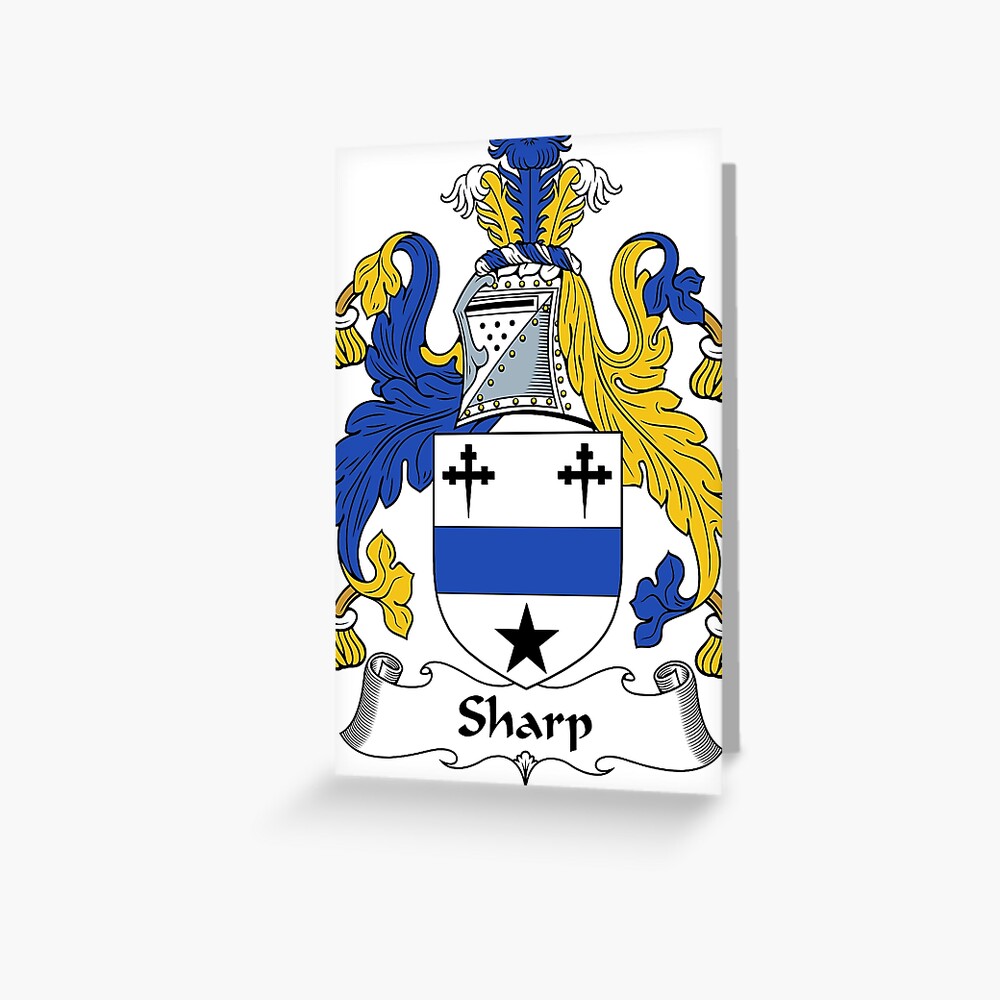 "Sharp Coat of Arms / Sharp Family Crest" Greeting Card for Sale by ...