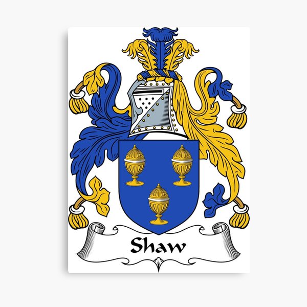 "Shaw Coat of Arms / Shaw Family Crest" Canvas Print for Sale by ...