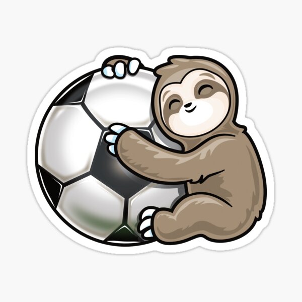 " Sloth Loves Football Soccer" Sticker for Sale by pablomendoza | Redbubble