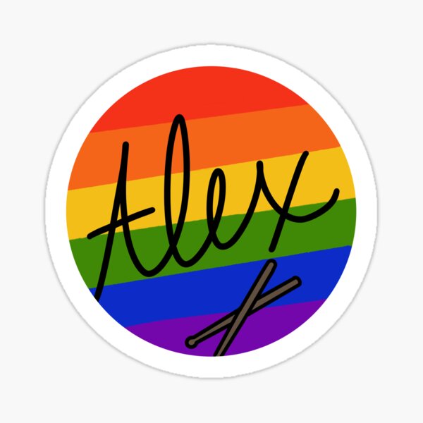 "Alex Pride Sticker " Sticker for Sale by sunset-syd | Redbubble