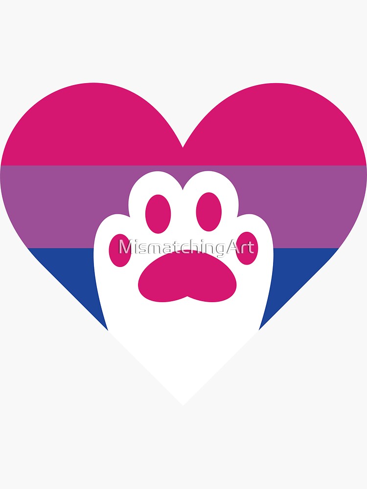 "Bisexual Purride Paw" Sticker for Sale by MismatchingArt | Redbubble