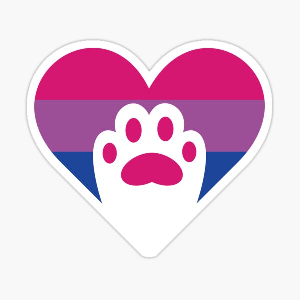 "Bisexual Purride Paw" Sticker for Sale by MismatchingArt | Redbubble