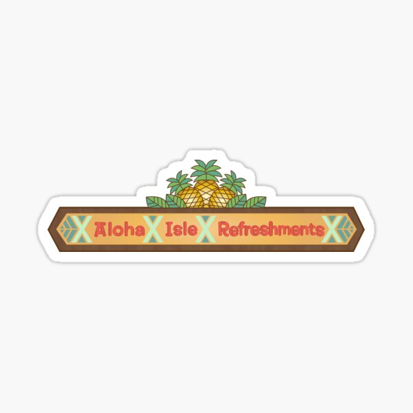 "Aloha Isle Refreshments" Sticker for Sale by D24designs | Redbubble