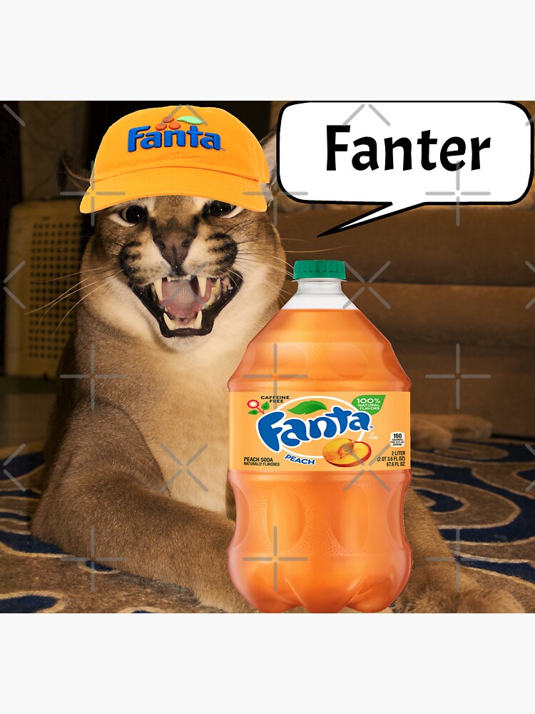 "Big Floppa Cat Meme Fanter" Sticker by fomodesigns | Redbubble