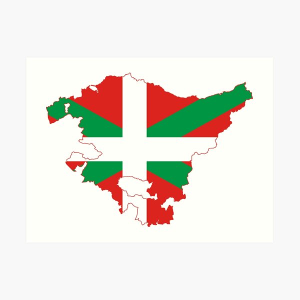 "Euskadi Flag Map" Art Print by robnelly | Redbubble