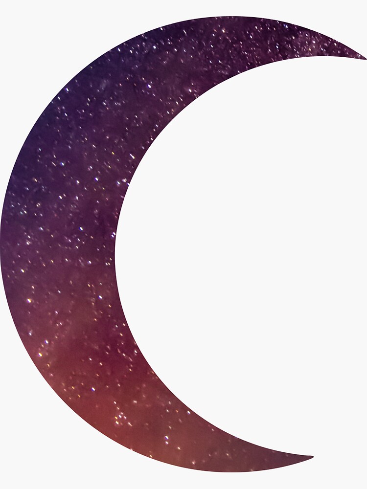 "Purple Moon with Stars" Sticker for Sale by LaHumeur | Redbubble