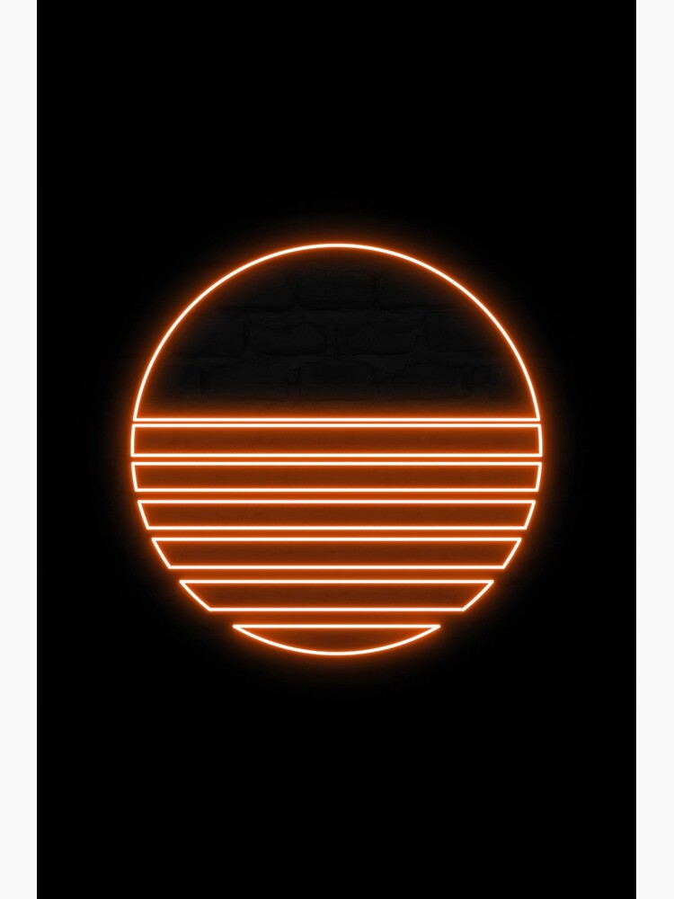 "Orange Retro 80s Neon Sun" Poster by dylanxh | Redbubble