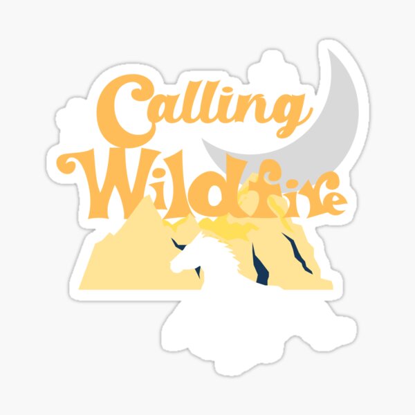 "Moonlight Calling Wildfire" Sticker by concettaellis | Redbubble