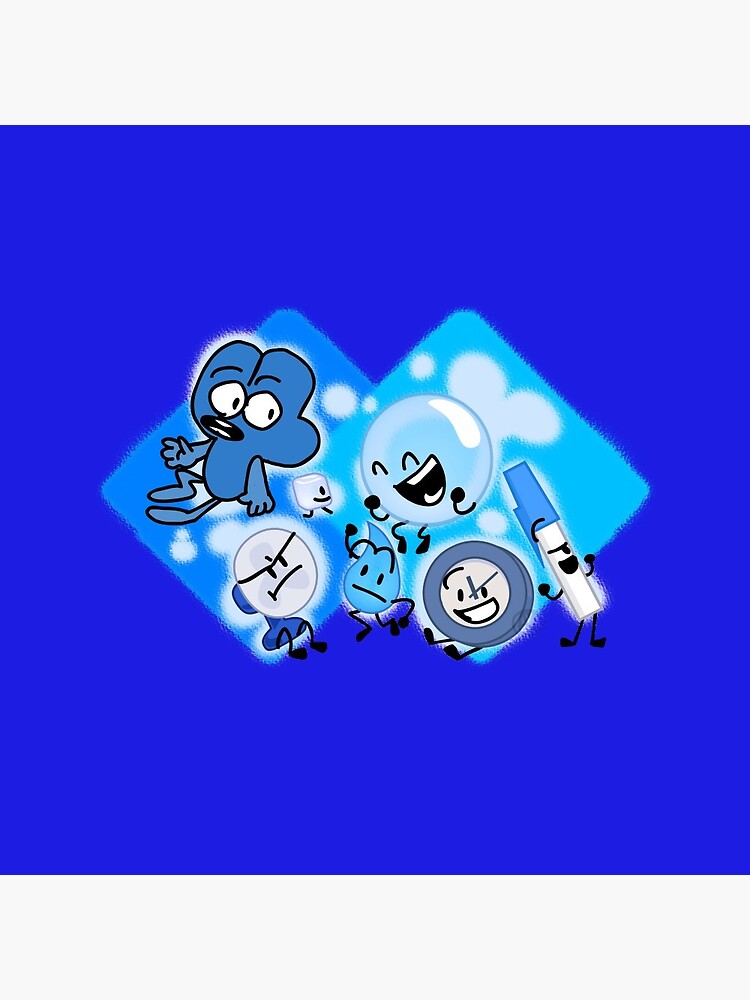 "BFDI True Blue Friends Characters" Pin for Sale by tangydreamz | Redbubble