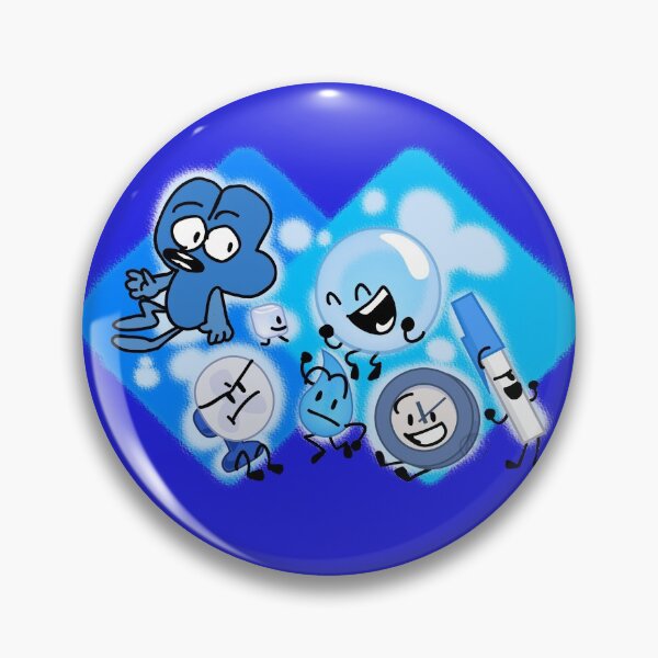"BFDI True Blue Friends Characters" Pin for Sale by tangydreamz | Redbubble