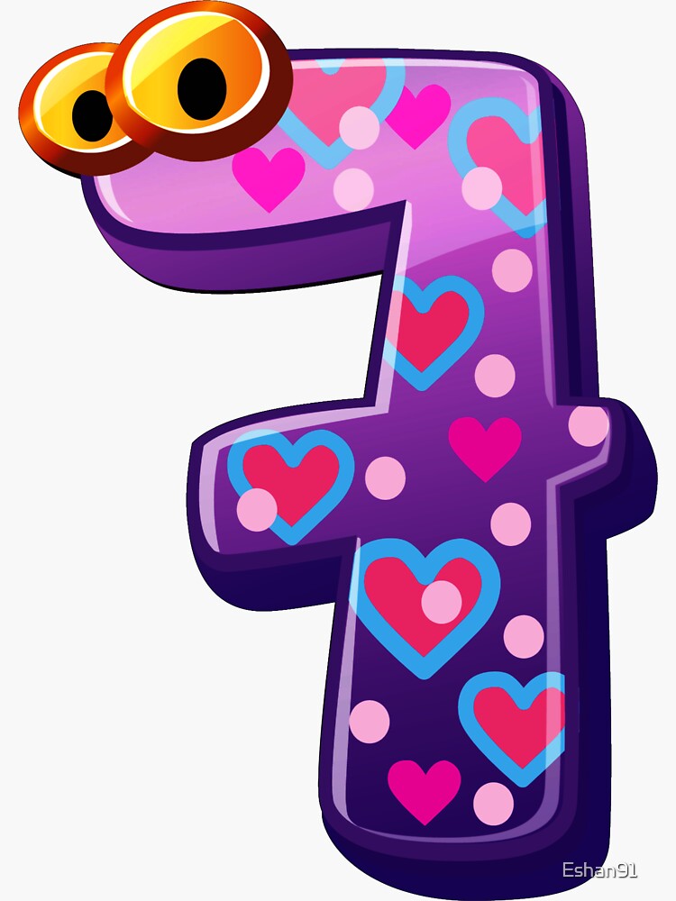 "Seven" Sticker for Sale by Eshan91 | Redbubble