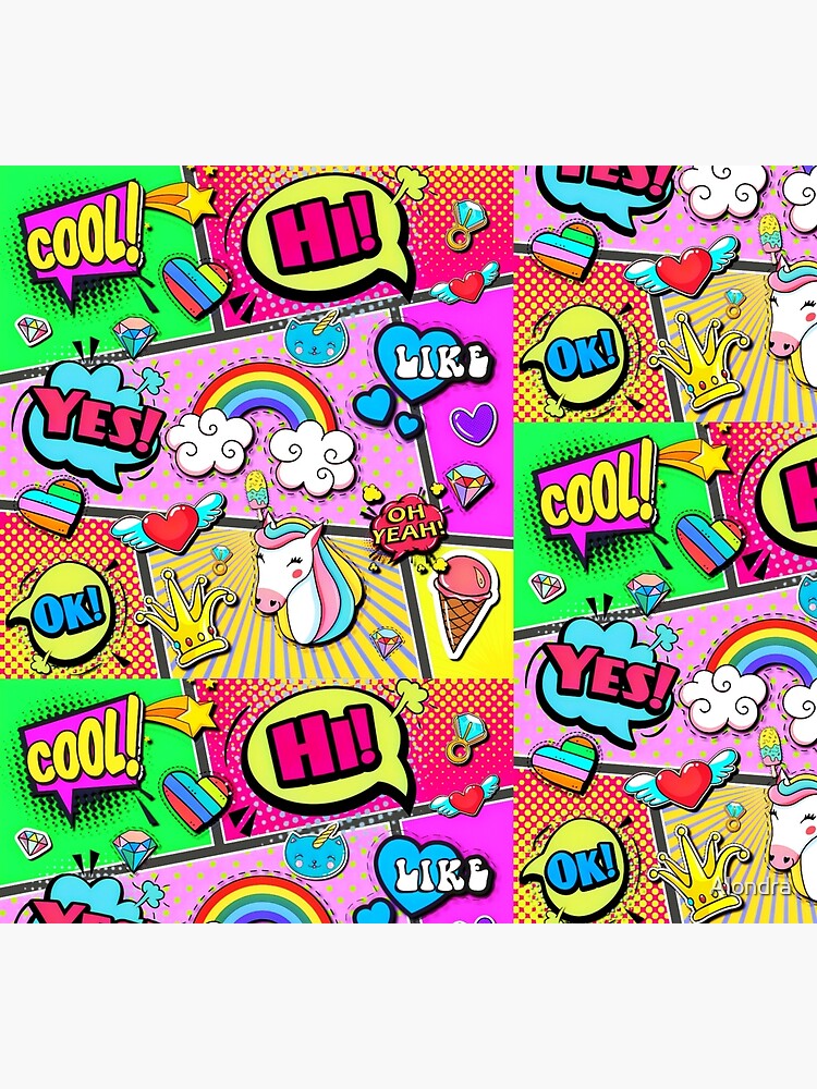 "Colorful Girly Comic Book Pop Art" Socks for Sale by Alondra | Redbubble