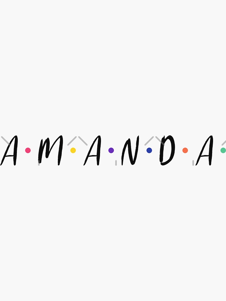 "Amanda Name" Sticker for Sale by Teelogic | Redbubble
