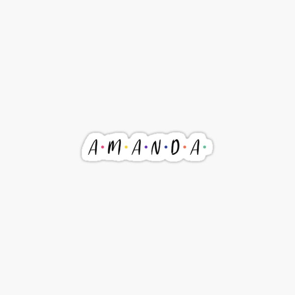 "Amanda Name" Sticker for Sale by Teelogic | Redbubble