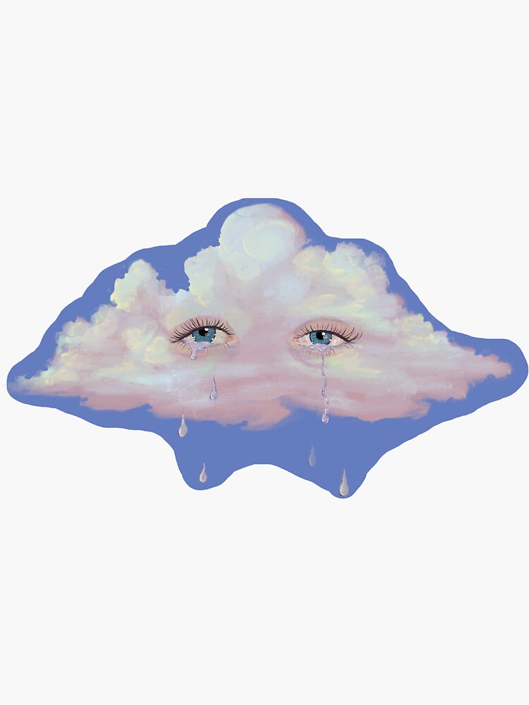 "Sad cloud boi sticker" Sticker for Sale by lsoper16 | Redbubble