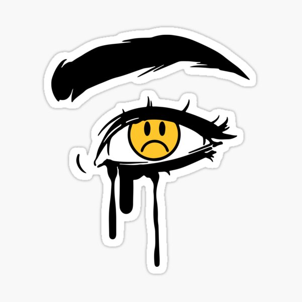 "Sad Emoji Eye Crying" Sticker by CoupleLove | Redbubble