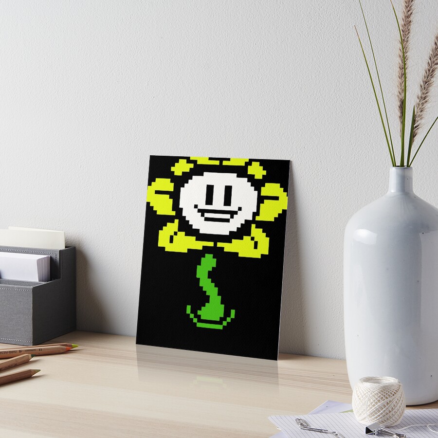 "Flowey-Undertale-Sprite-Flower-Undertale-T-Shirt" Art Board Print for ...