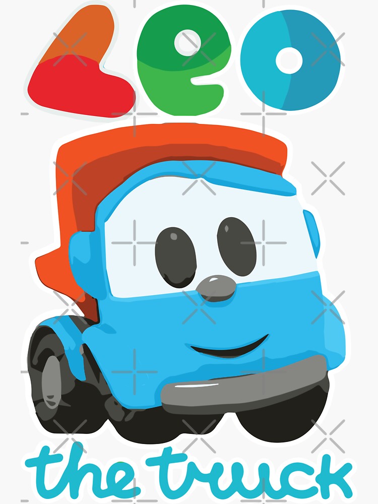 "leo the truck" Sticker for Sale by cowtownCOWBOY | Redbubble