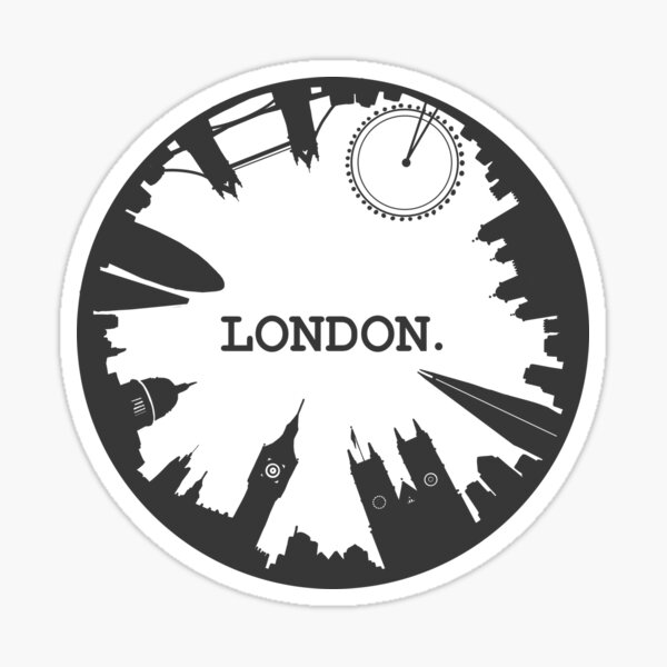 "London England - Circular Skyline Design" Sticker for Sale by ...