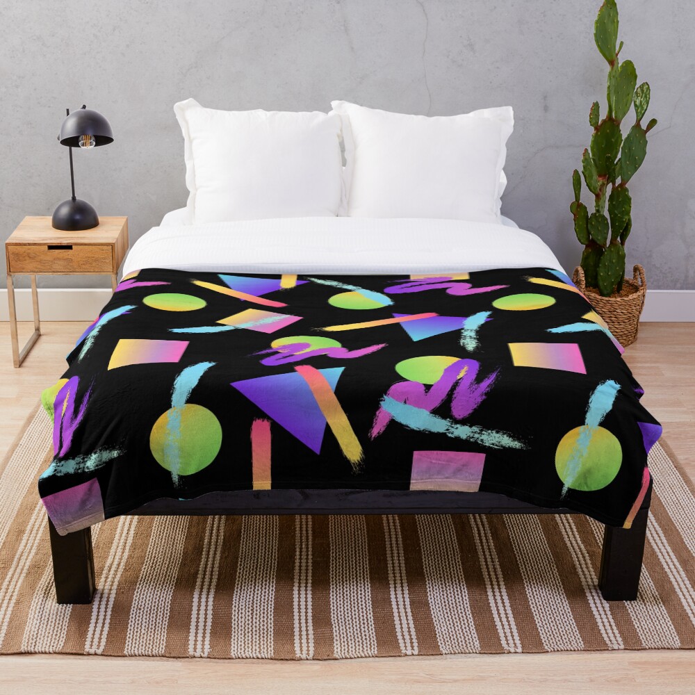 "80s Graphic Design 02" Throw Blanket by Mean-Musician | Redbubble