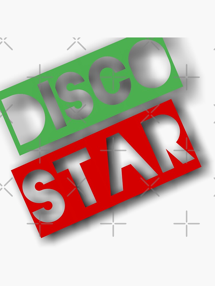 "DISCO STAR design sticker graphic designer" Sticker for Sale by ...