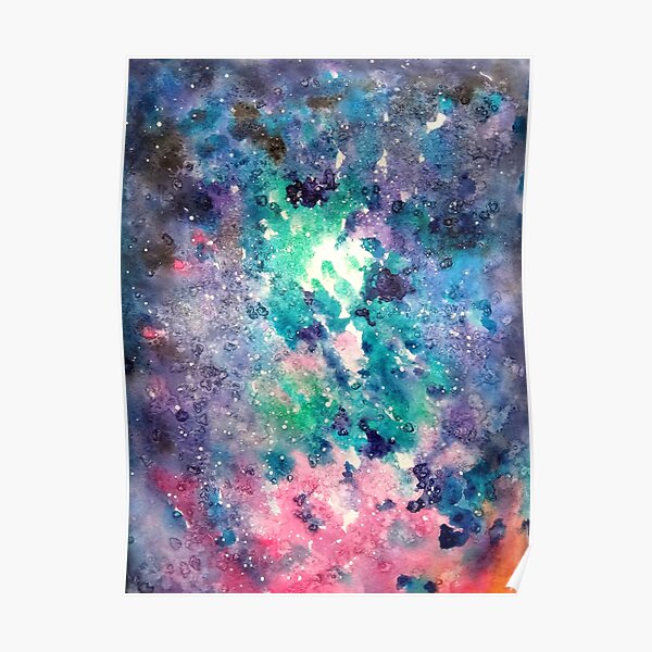 "Watercolor space galaxy" Poster by oksanarozmay | Redbubble