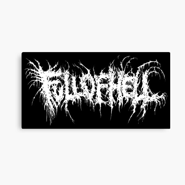 "hell goth metal logo" Canvas Print for Sale by Pany1961 | Redbubble